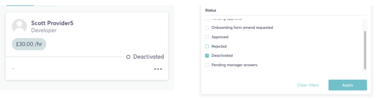 How to deactivate providers