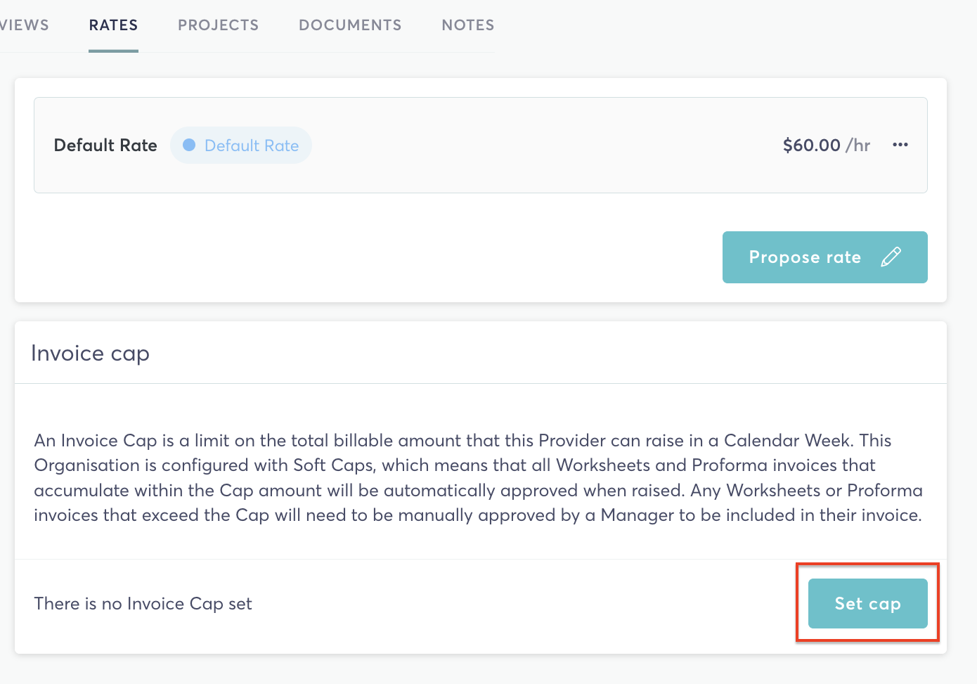 Invoice Caps (Configuration)